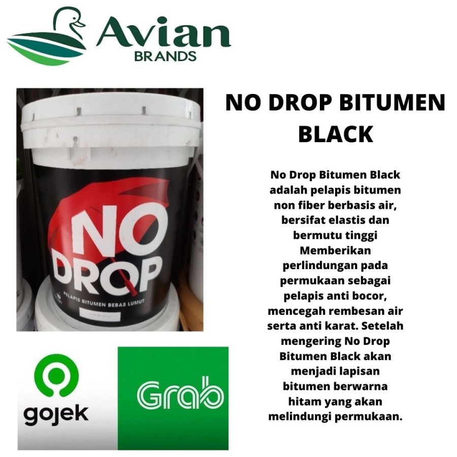 Jual Cat Tembok Waterproofing Anti Bocor No Drop Bitumen Black 4 kg | Shopee Indonesia