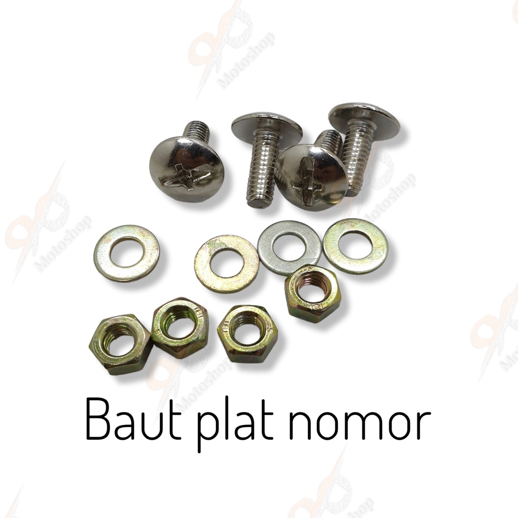Jual Baut Ring Mur Baut Plat Nomor Motor Isi 4pcs Universal Semua Motor ...