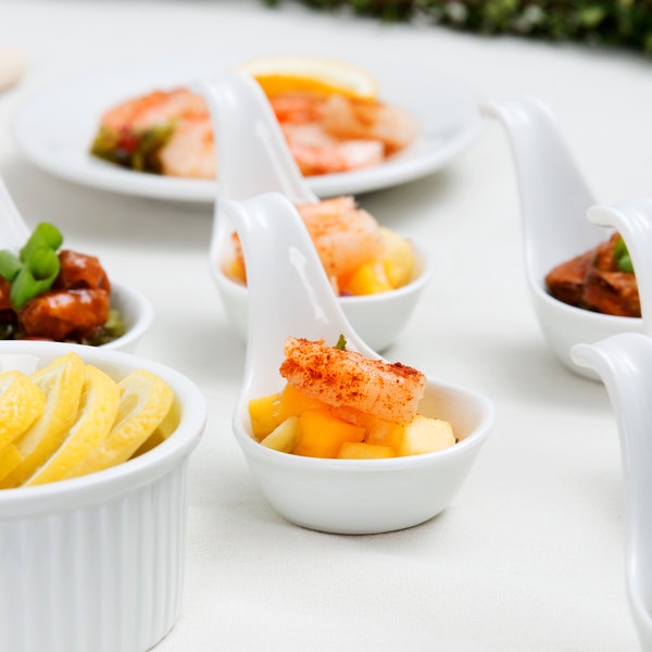 Jual (Harga 1 pcs) Canape Spoon Keramik Bulat / Sendok Saji Unik ...