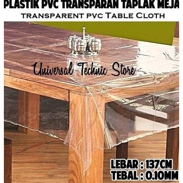 Jual plastik mika pvc transparan bening taplak meja makan tamu 137cm 0.10mm |gat | Shopee Indonesia