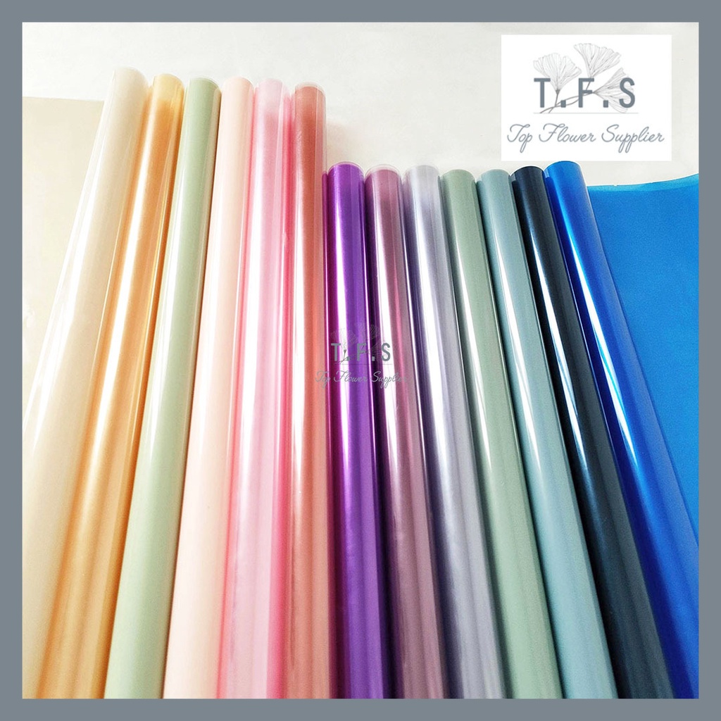 Jual Color OPP Transparent Reflection Kertas Bunga Wrapping Paper ...