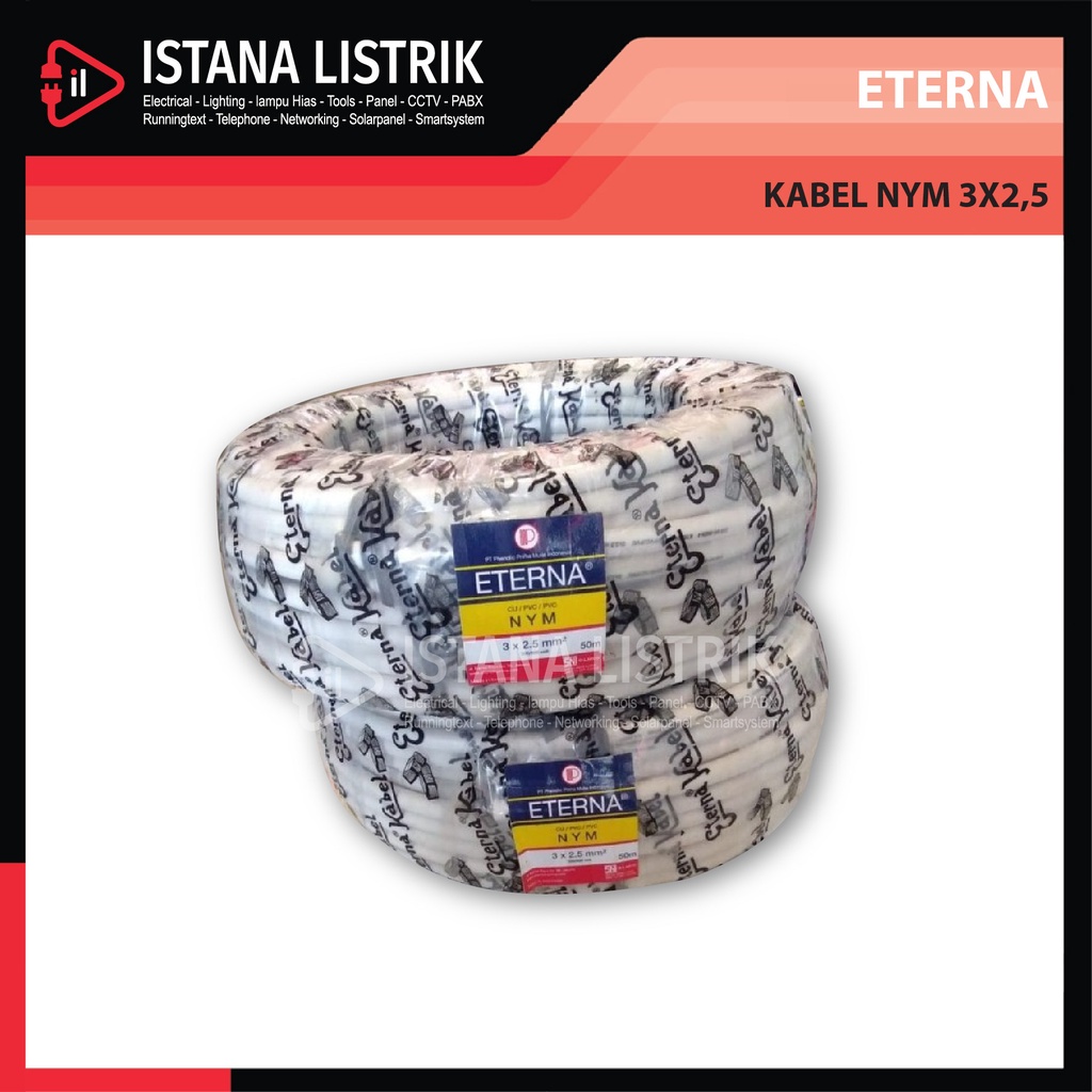 Jual KABEL LISTRIK ETERNA NYM 3X2,5 (PER METER) | Shopee Indonesia