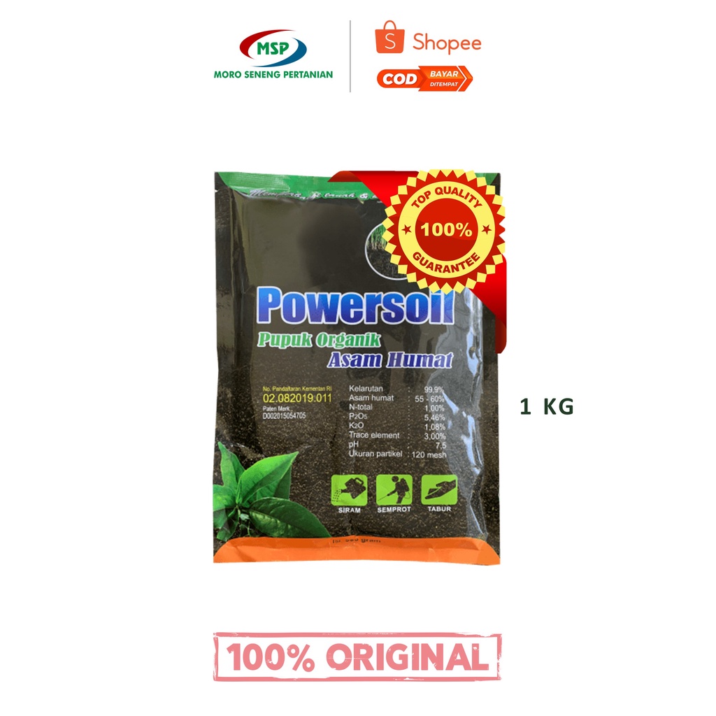 Jual POWERSOIL (Pupuk Pembenah Tanah) 1kg Humic Acid 60% | Shopee Indonesia