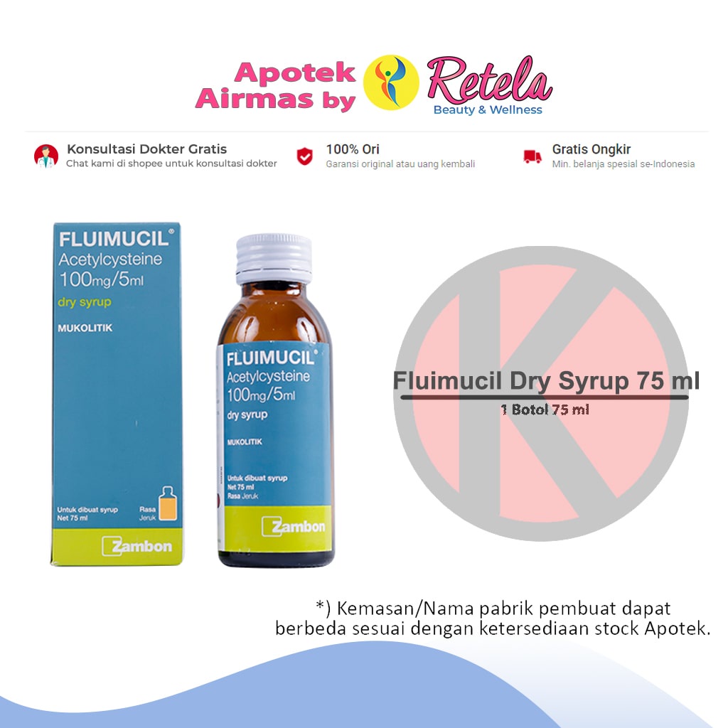 Jual FLUIMUCIL DRY SYRUP 75ML | Shopee Indonesia