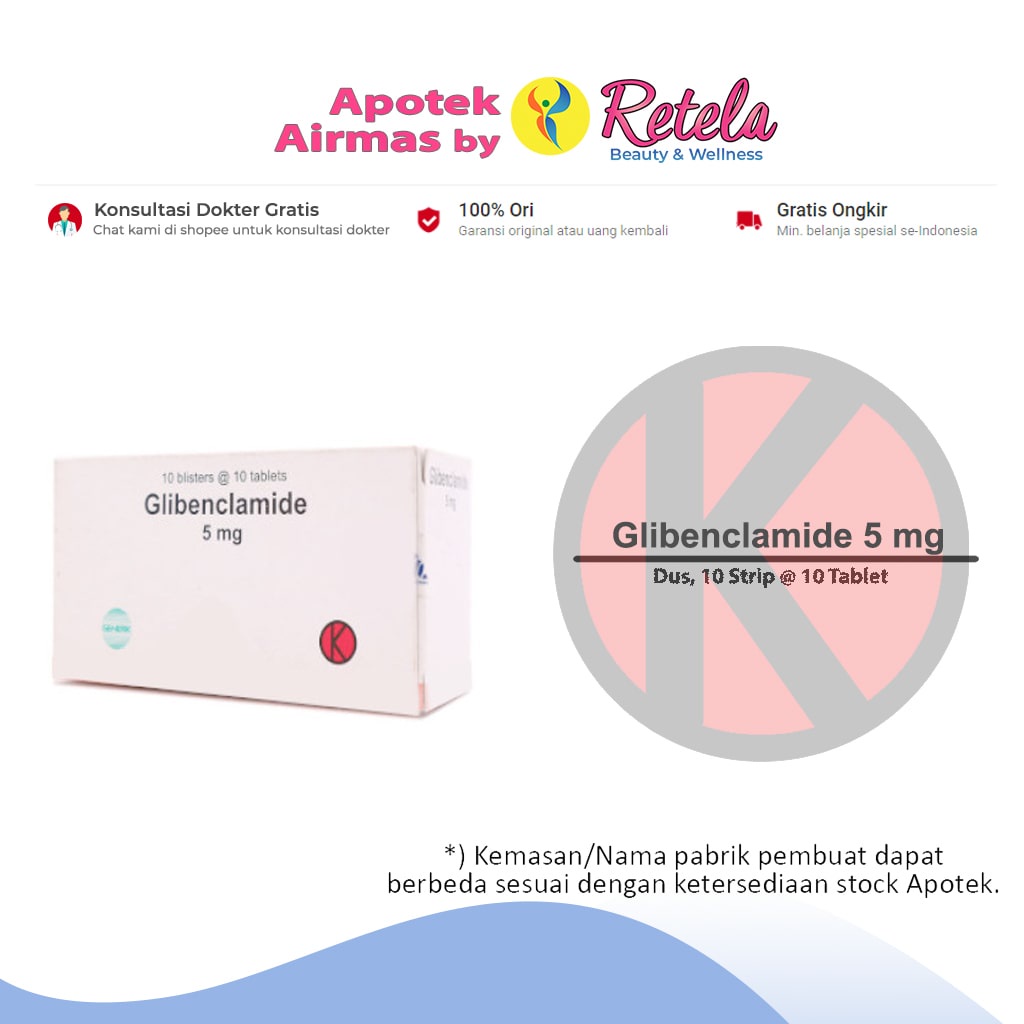 Jual GLIBENCLAMIDE 5 MG 1 STRIP 10 TABLET | Shopee Indonesia