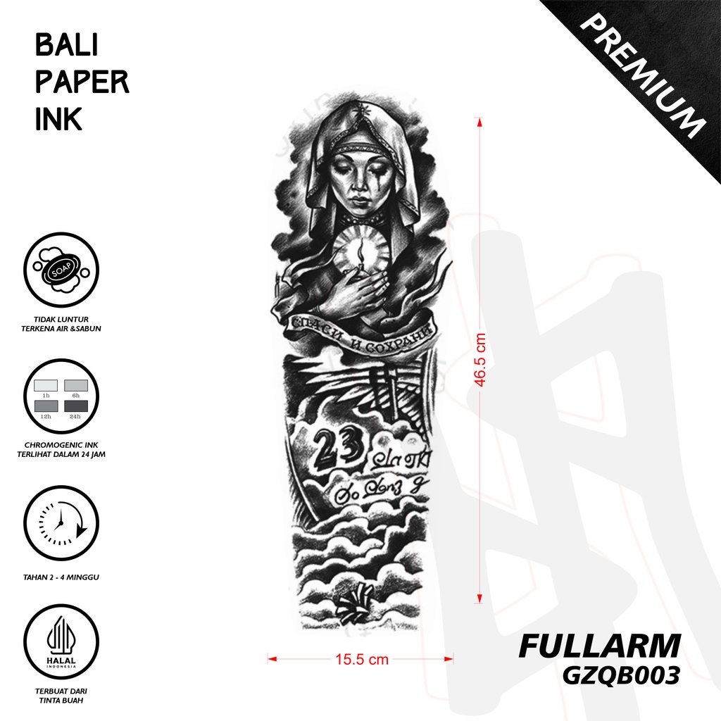 Jual Bali Paper Ink GZQB003 Maria Fruit Ink Tatto Temporary Premium ...
