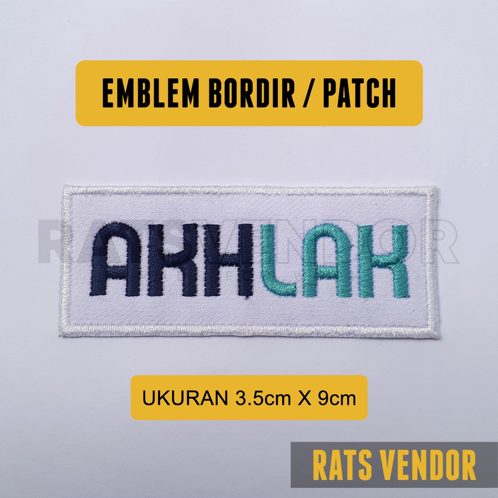Jual Emblem Bordir / Patch Logo Akhlak BUMN | Shopee Indonesia
