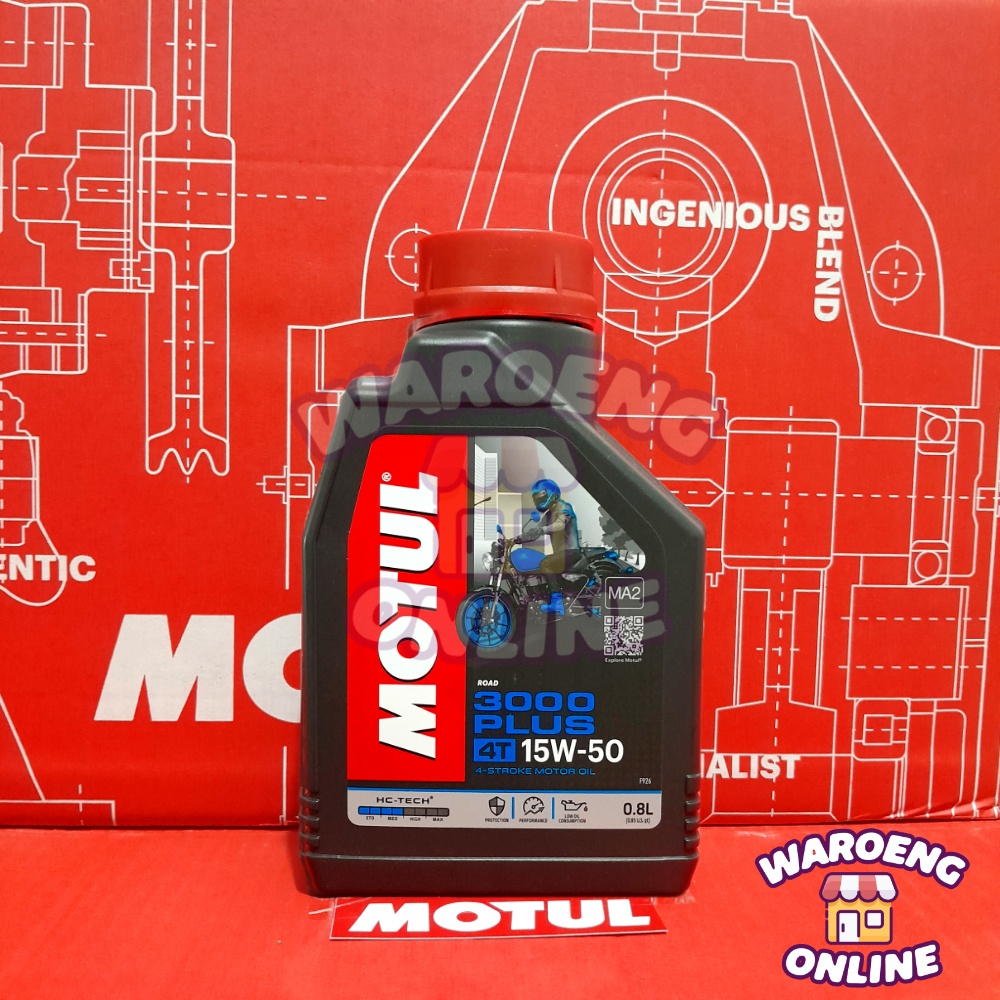 Jual MOTUL 3000 PLUS H-TECH 10W40 15W50 20W50 1L & 800ML MA OLI MOTUL ...