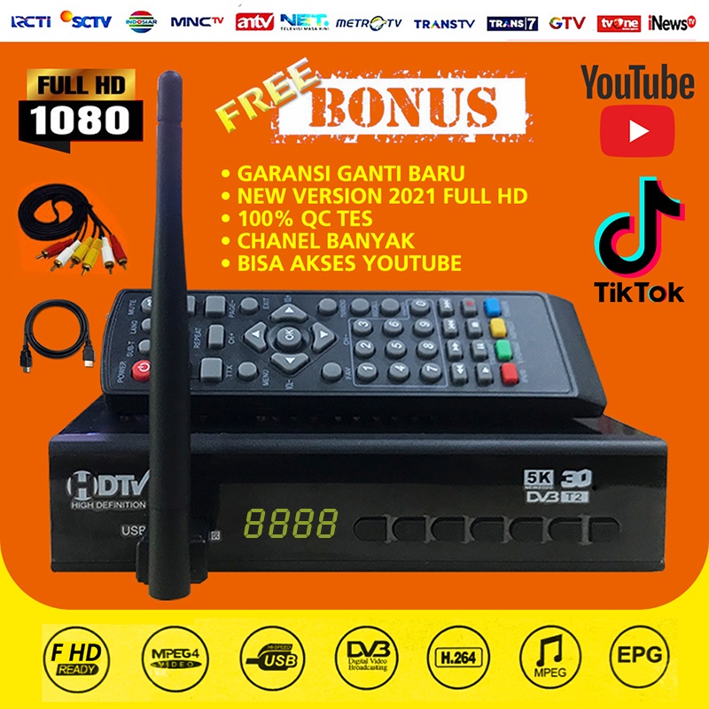 Jual Oiginal SET TOP BOX TV Digital untuk tabung /TV LED DVB T2 Media WIFI Receiver Full HD Bisa ...