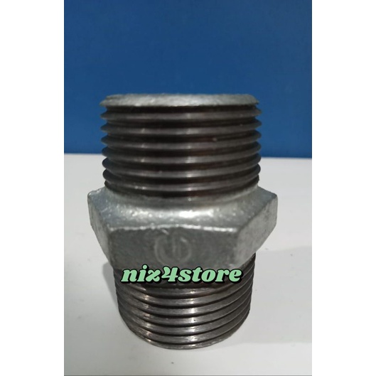 Jual Double Nepel Galvanis Besi 3/8" Drat Merk G | Shopee Indonesia