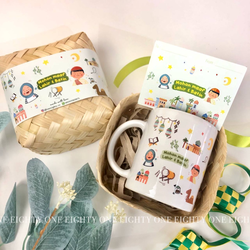 Jual Hampers Mug Keramik Custom Lebaran Idul Fitri Hadiah Kado Gift ...