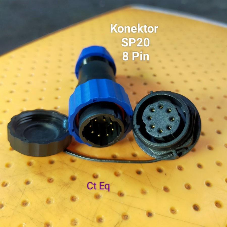 Jual Konektor SP20 8 Pin Plug n Socket IP68 Panel Mount konektor Steker ...