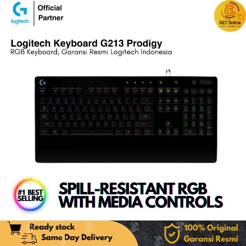 Jual Logitech G213 Prodigy Gaming Keyboard | Shopee Indonesia