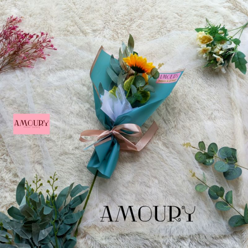 Jual Single Bouquet Sunflower/buket bunga matahari/buket satuan/buket ...