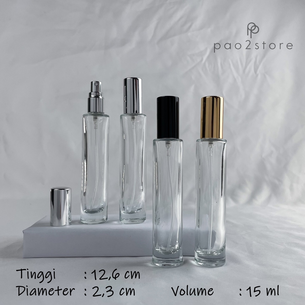 Jual Botol Spray Parfum 15ml - Kaca Tebal Clear / Bening Bulat Tinggi ...