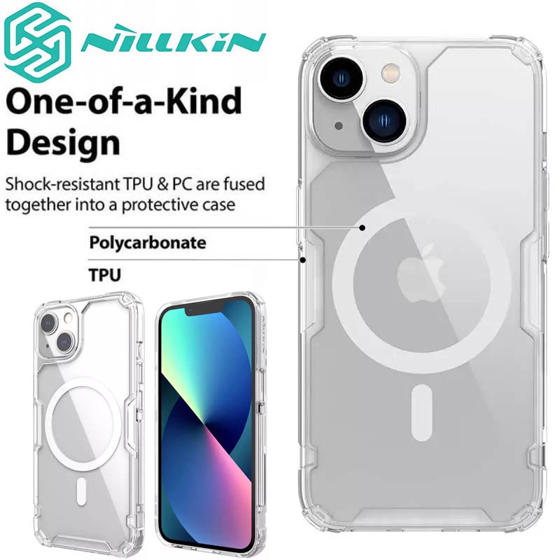 Jual Nillkin Nature Pro Mag Case iPhone 13 - iPhone 14 - Acrylic Clear ...