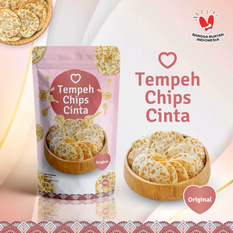 Jual snack sehat anak / keripik tempe cinta / tempeh chips cinta ...