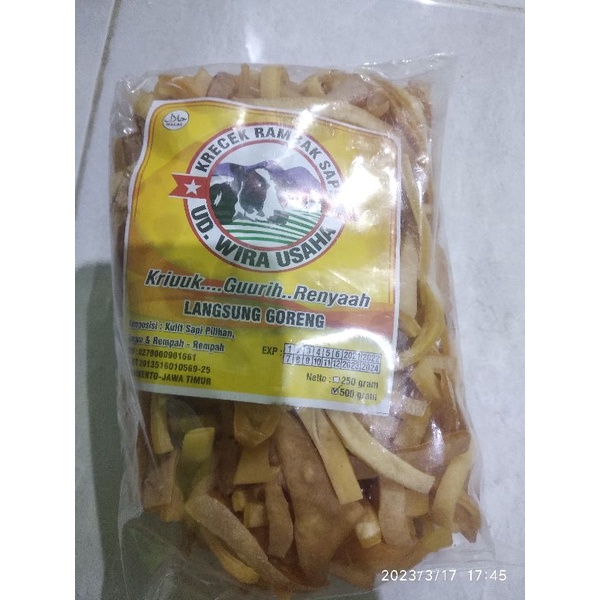 Jual KRECEK RAMBAK KULIT SAPI ORIGINAL KEMASAN 500gr | Shopee Indonesia