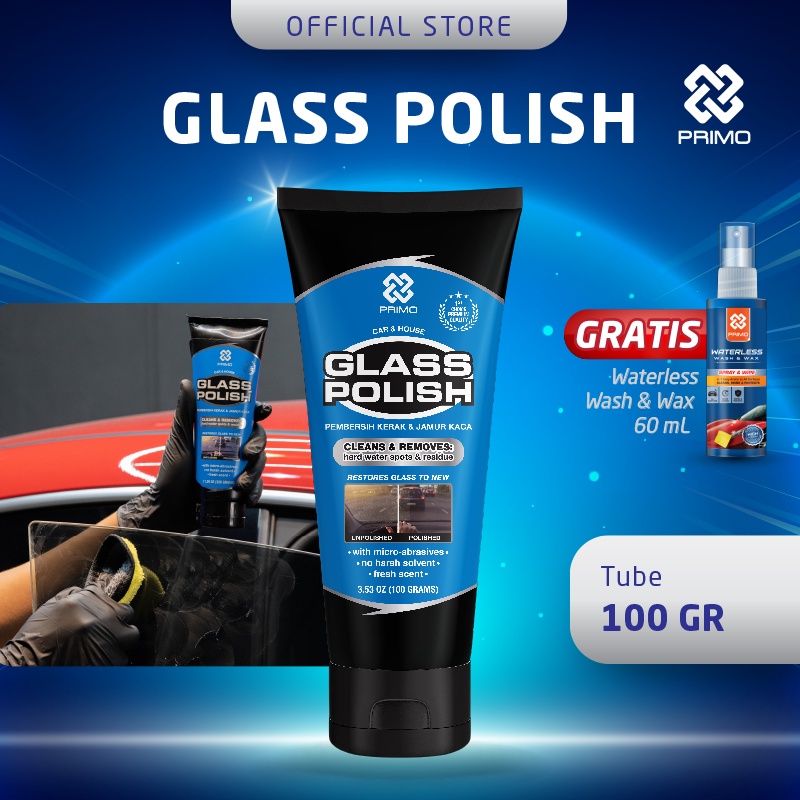 Jual PRIMO GLASS POLISH Pembersih, Pengilap Kaca 100 Gram | Shopee ...