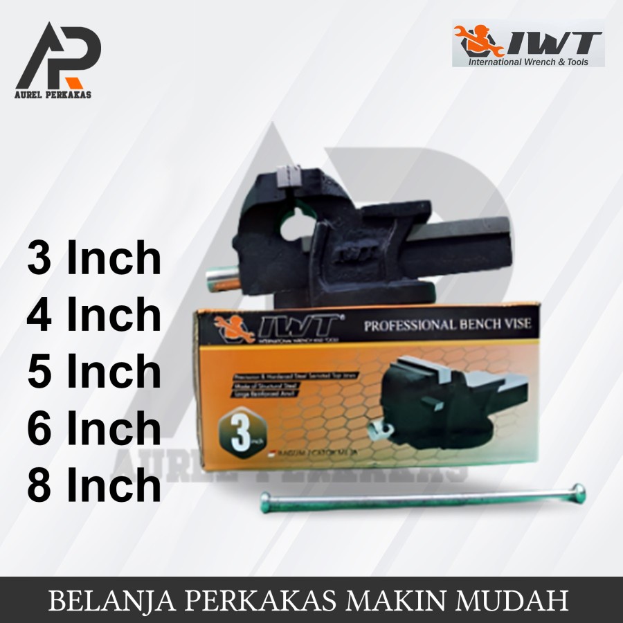 Jual IWT RAGUM BESI CATOK MEJA 4" INCH / BENCH VISE | Shopee Indonesia