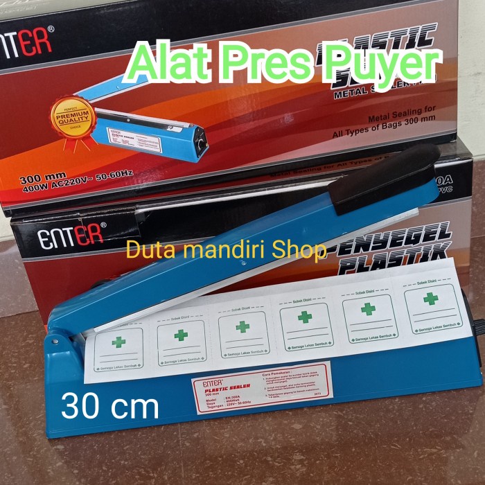 Jual Terlaris Alat Press Kertas Puyer / Kertas Obat Plastik 30 Cm ...