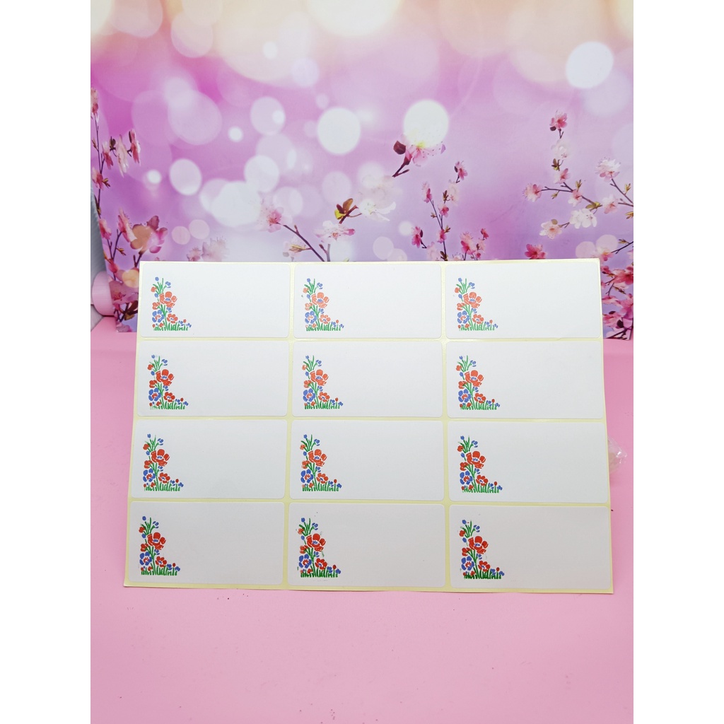 Jual KERTAS LABEL HARGA POLOS/BUNGA 103 | Shopee Indonesia
