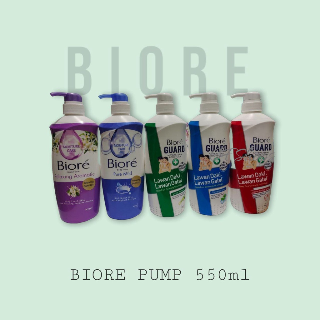 Jual Biore Body Foam Sabun Mandi Pump 550 mL | Shopee Indonesia