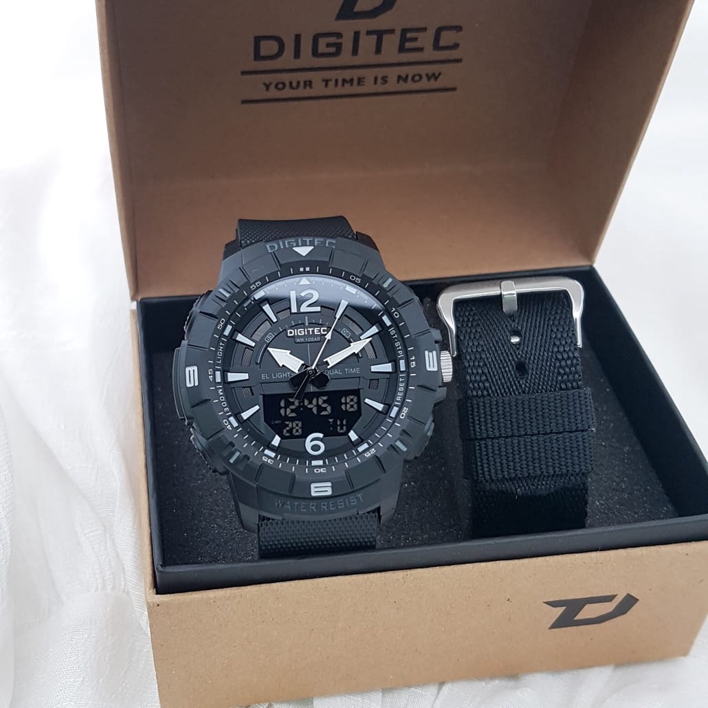 Jual Jam Tangan Pria Original Digitec 2130 Dual Time Sports Karet ...