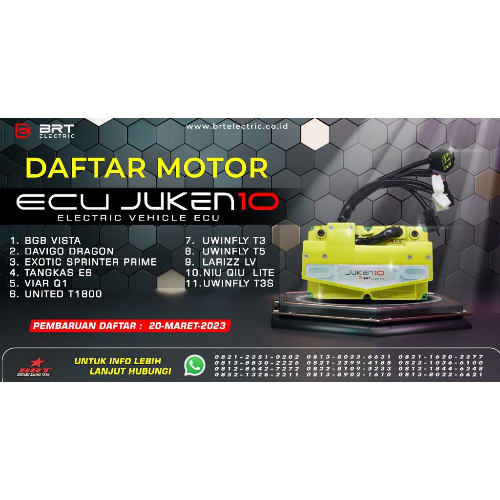Jual JUKEN 10 ELECTRIC VEHICLE ECU CONTROLLER MOTOR LISTRIK BRT ...