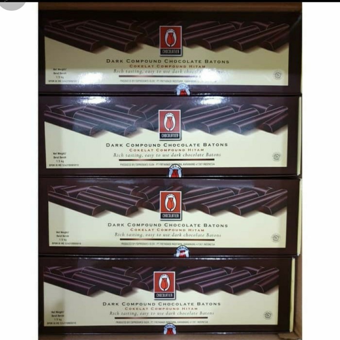Jual Terviral Cokelat Stick Baton Tulip / Dark Compound Chocolate ...
