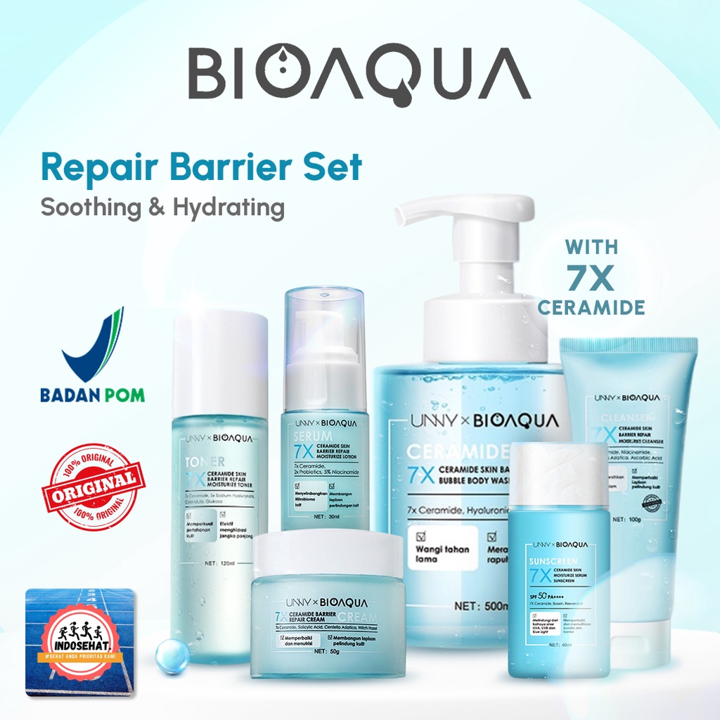 Jual BIOAQUA 7X Ceramide Skin Barrier Moisturizer Series / Cream Toner ...