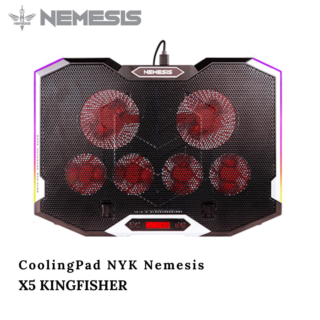 Jual Cooling Pad NYK Nemesis X5 Kingfisher CoolingFan Laptop RGB Cooler ...