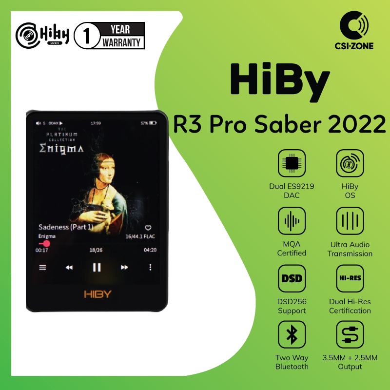 Jual HiBy R3 Pro Saber 2022 Hi-Res Portable Digital Audio Player | Shopee Indonesia