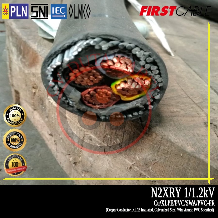 Jual Kabel N2XRY 4x185 mm2 FIRST CABLE (Cu/XLPE/SWA/PVC) 4x185 mm/4 x ...