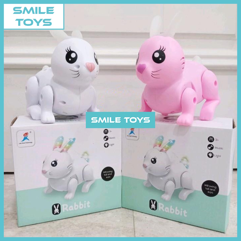 Jual SM - MAINAN ANAK ROBOT BONEKA KELINCI ADA LAMPU BISA GERAK DAN ...