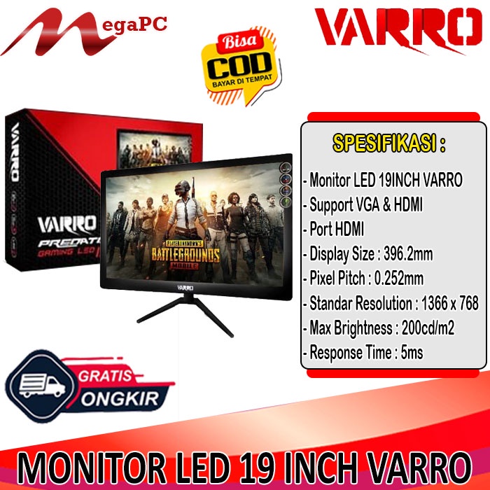 Jual Monitor Layar LED 19 Inch WideScreen SPC Baru | Shopee Indonesia