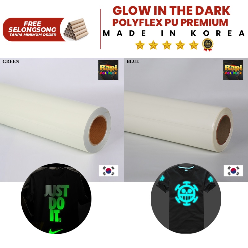 Jual POLYFLEX GLOW IN THE DARK GREEN | Shopee Indonesia