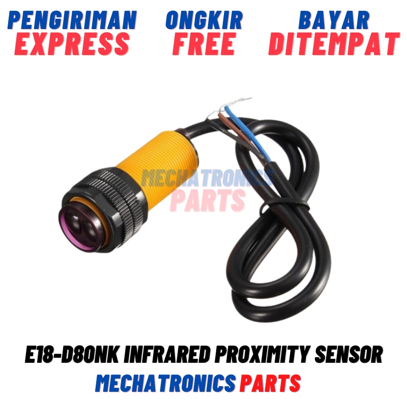 Jual E18-D80NK ADJUSTABLE INFRARED PROXIMITY DISTANCE SENSOR SWITCH ...