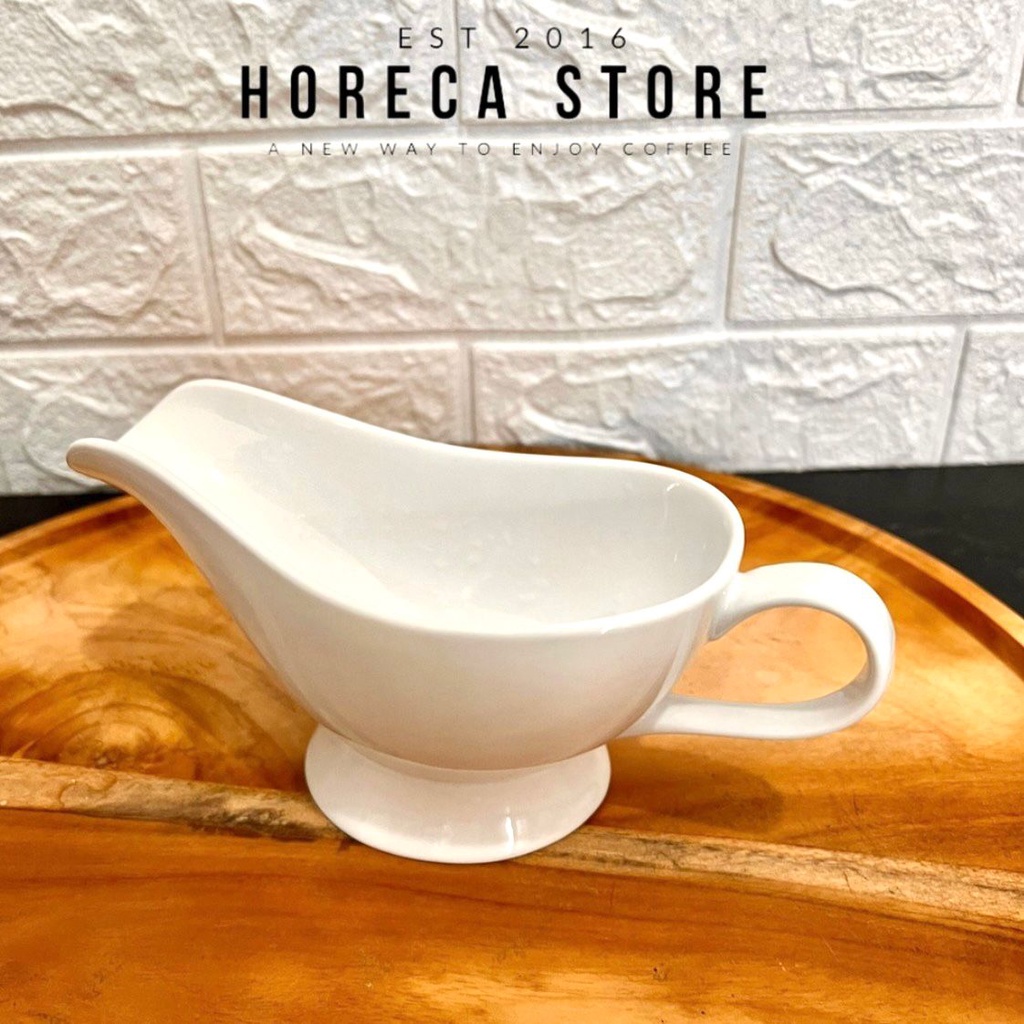 Jual Sauce Boat keramik 250ml / Gravy Boat Mangkuk saus BBQ / Tempat ...