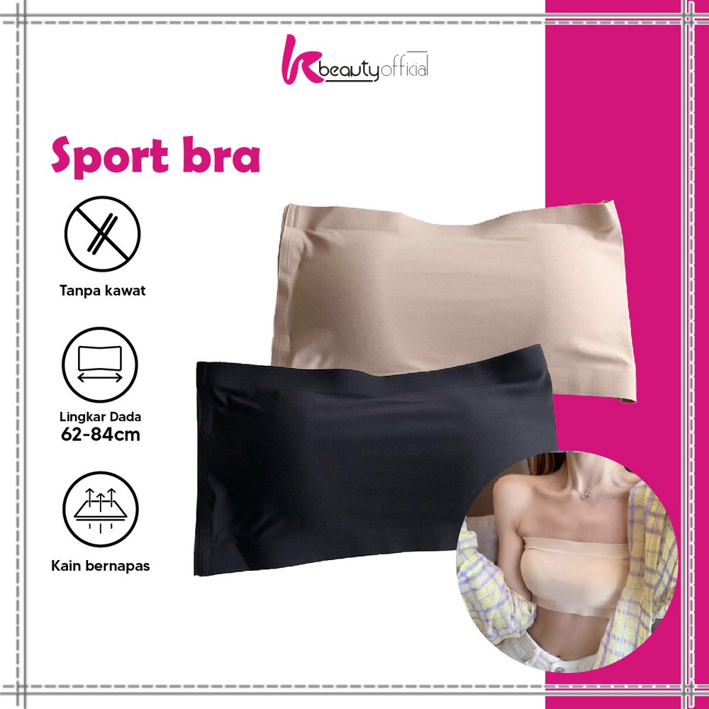 Jual KB-P567 Bra Kemben Ice Silk Pakaian Dalam Wanita Tanpa Tali Double ...