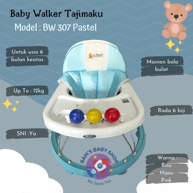 Jual Promo ⭐ [FREE KARDUS + BUBBLEWRAP] BAMS APOLO BABY WALKER TAJIMAKU ...