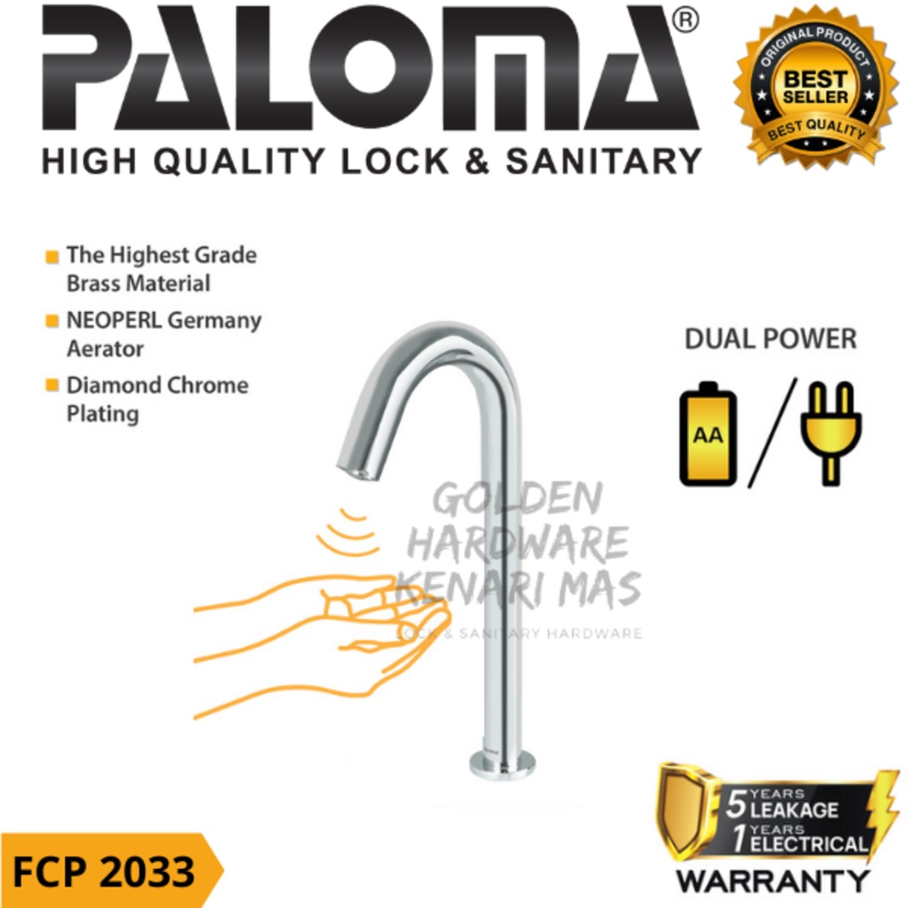 Jual PALOMA FCP 2033 KERAN WASTAFEL CUCI TANGAN SENSOR OTOMATIS TALL ...