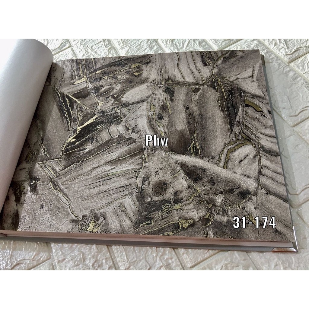 Jual WALLPAPER DINDING MOTIF GRANIT MARMER ABU HITAM BIRU OSCAR ...