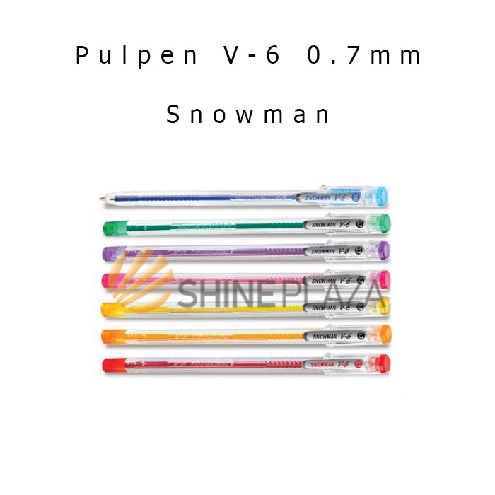 Jual Pulpen Snowman V6 0.7mm - Bolpen Pena Pen Semi Gel Hitam V-6 0,7 ...