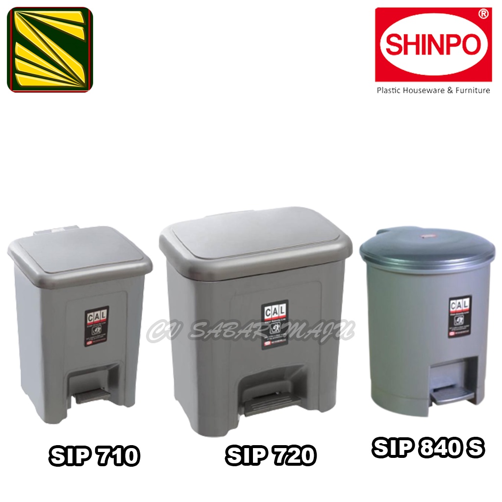 Jual Tempat Sampah Injak Bulat Dan Segi 840, 710, 720 Shinpo | Shopee Indonesia