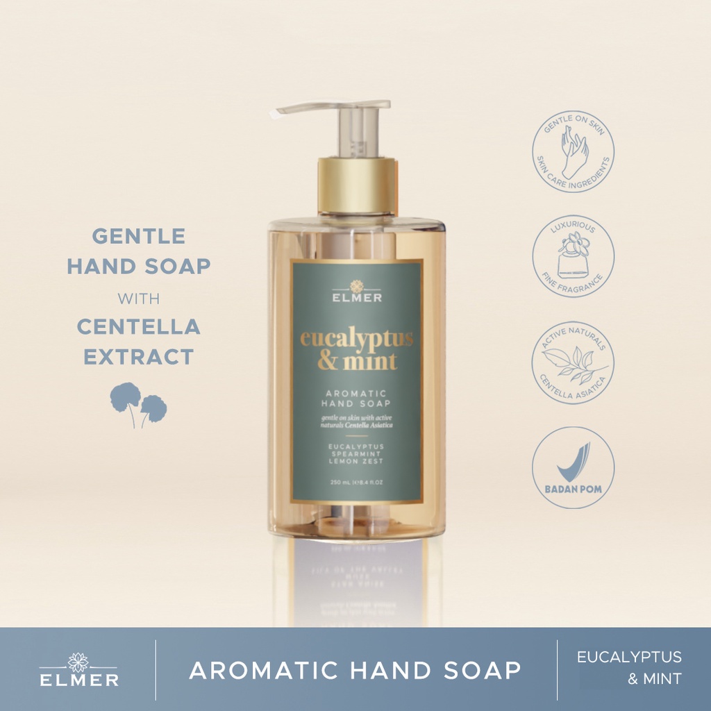Jual ELMER Eucalyptus & Mint Hand Soap 250ml Gel Aromatic Antibacterial ...