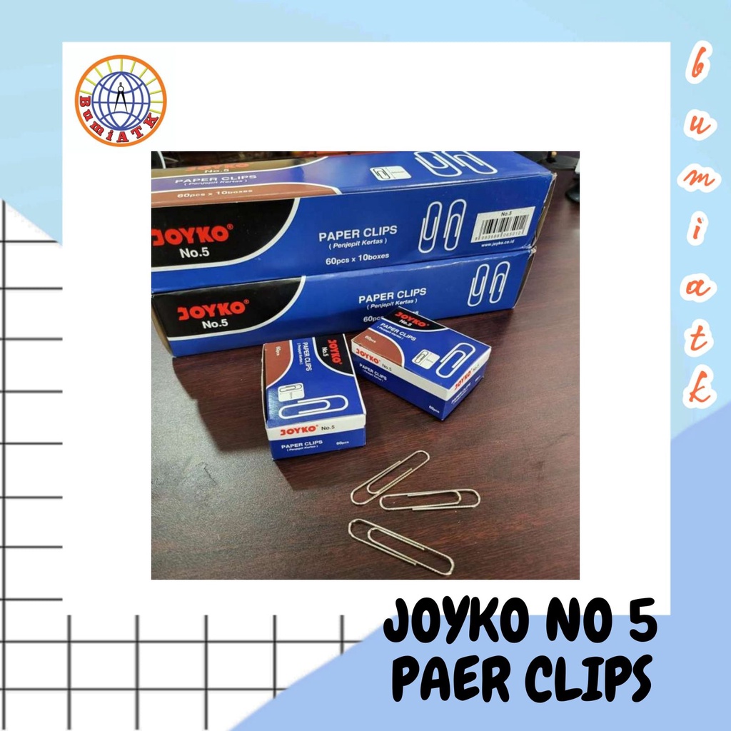 Jual PENJEPIT KERTAS / KLIP KERTAS / PAPER CLIP BESAR JOYKO / JOYKO ...