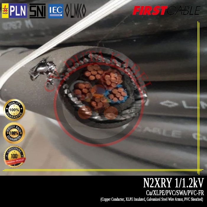 Jual Kabel N2XRY 5x16 mm2 FIRST CABLE (Cu/XLPE/SWA/PVC) 5x16 mm/5 x 16 mm2/5 x 16 mm | Shopee ...