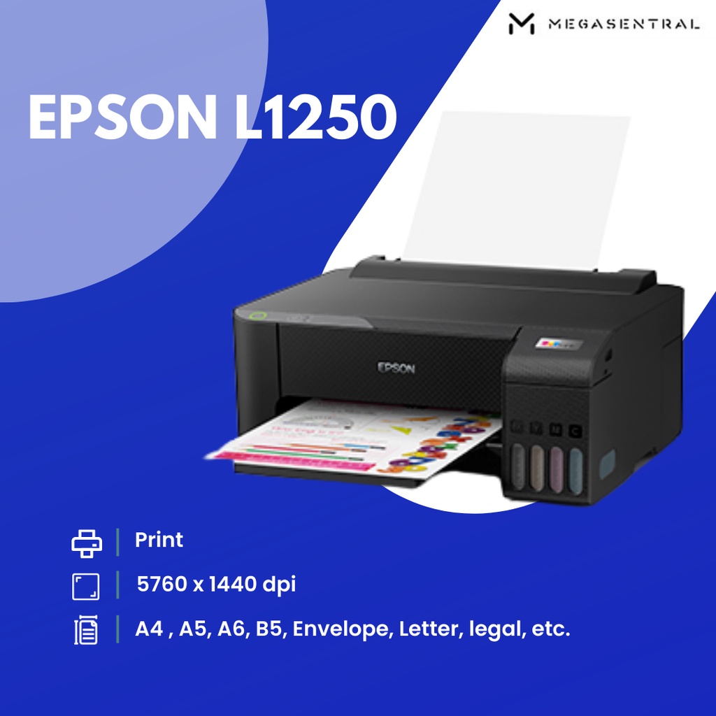Jual Printer Epson L1250 EcoTank Print Wi-Fi Ink Tank | Shopee Indonesia