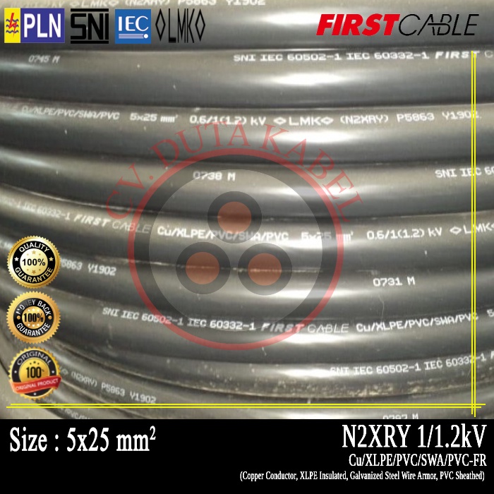 Jual Kabel N2XRY 5x25 mm2 (Cu/XLPE/SWA/PVC) 5x25 mm/5 x 25 mm2/5 x 25 mm | Shopee Indonesia